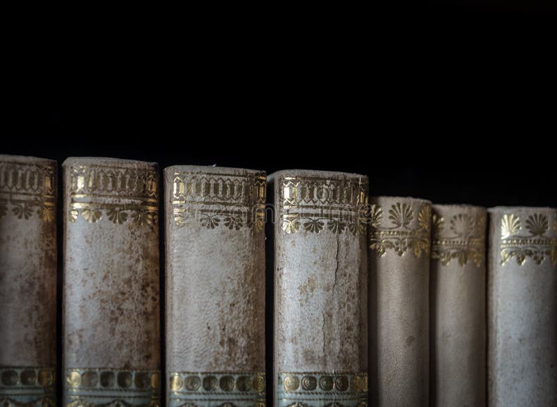 The Old Books of an Ancient Library Stock Image - Image of pattern ...