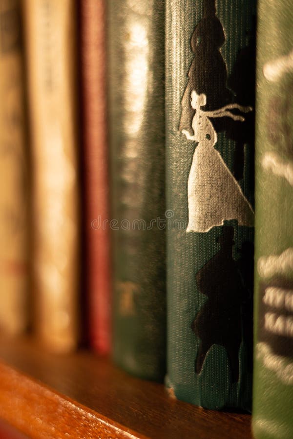 Old Books with Beautiful Covers on the Bookshelf Stock Photo - Image of ...