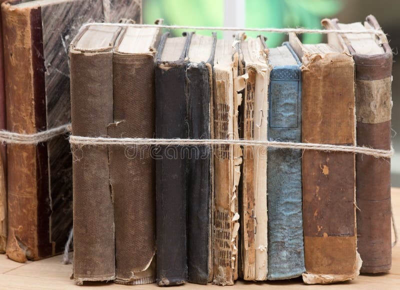 Old books bundle stock image. Image of literature, ragged - 37907915
