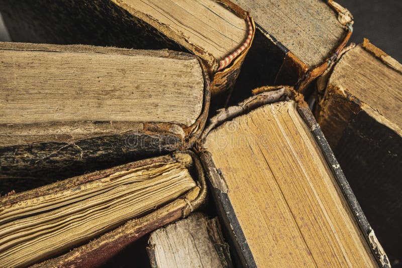 Old Books, Collection of Ancient Stock Photo - Image of literary ...