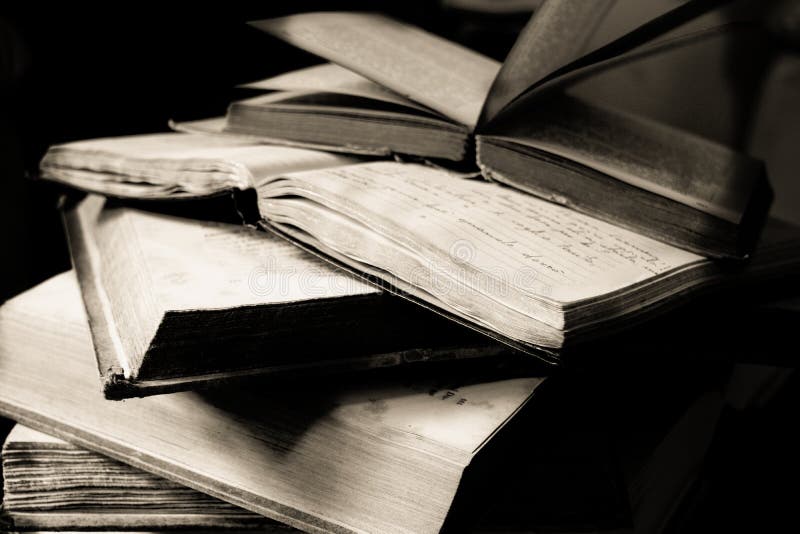 Old Books and Handwritten Diary Stock Image - Image of sheet, paper ...
