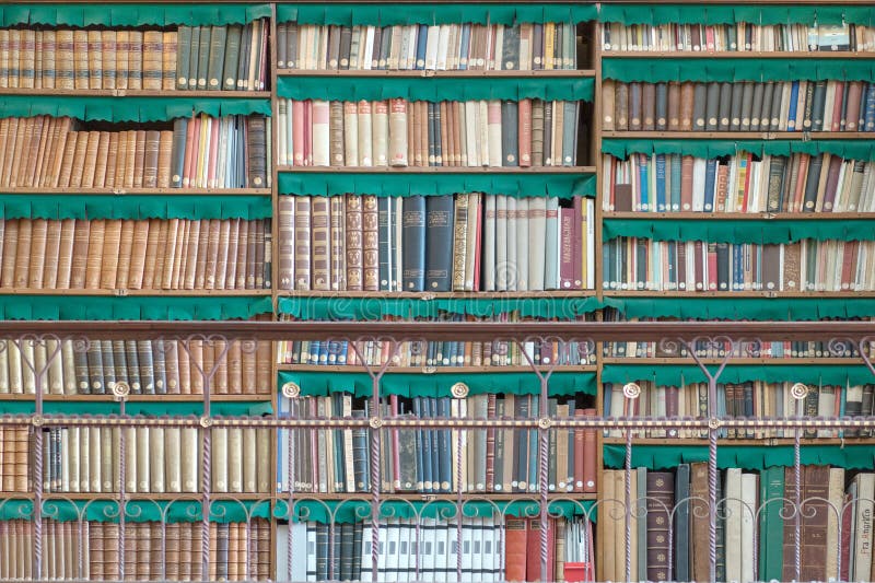 Old Books on Library Shelves Stock Image - Image of collection, paper ...