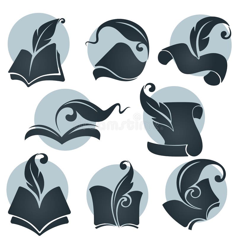 Old Books, Parchment, Reading and Writing Stock Illustration ...