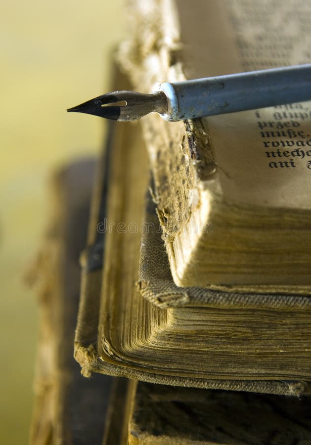 Old books and pen stock photo. Image of literacy, antique - 7913758