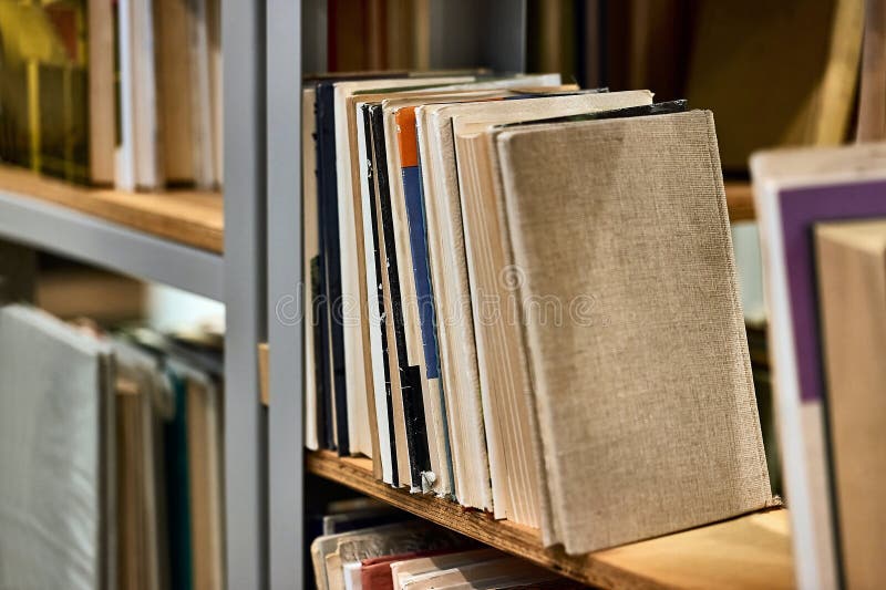 Many Books on Shelves in a Library Stock Image - Image of knowledge ...