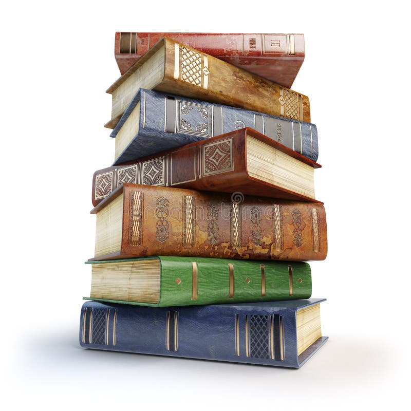 Smiling Cartoon Mouse Sitting On A Pile Of Books Stock Illustration