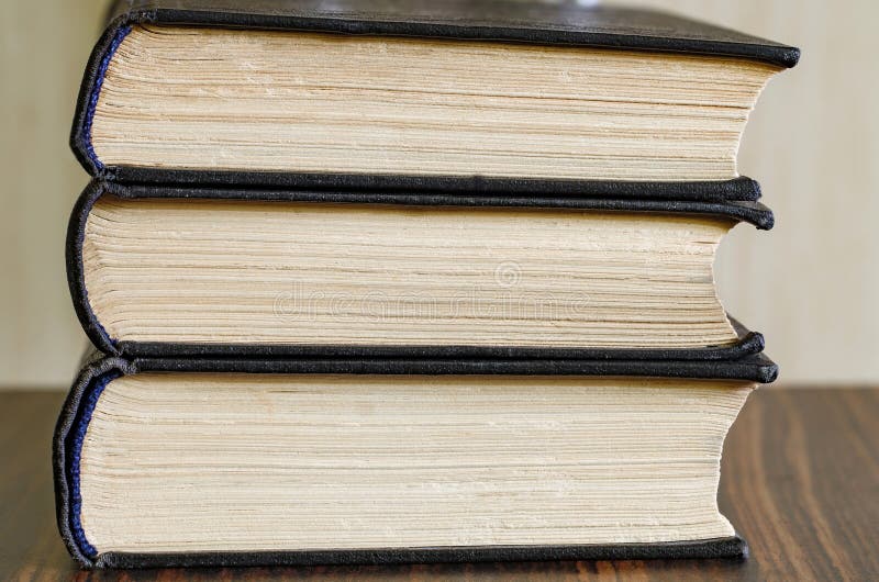 Three Antique Books Stacked Their Side Stock Photos - Free & Royalty ...