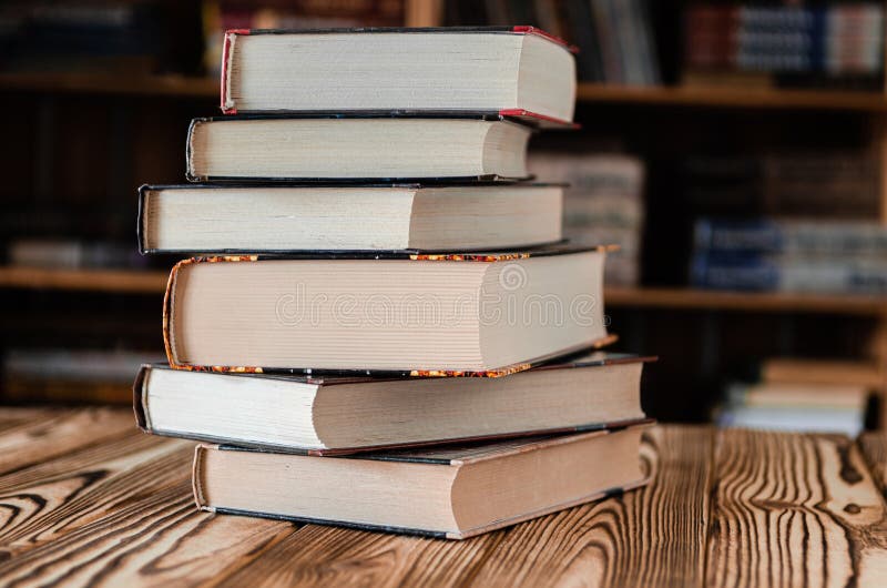 Old Books are Stacked in the Library. Books Stock Photo - Image of ...