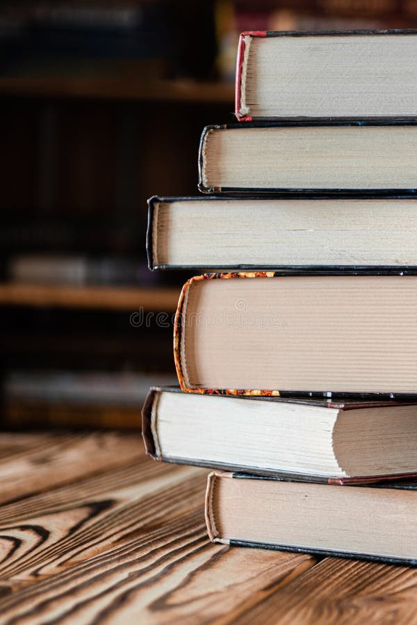Old Books are Stacked in the Library. Books Stock Image - Image of ...