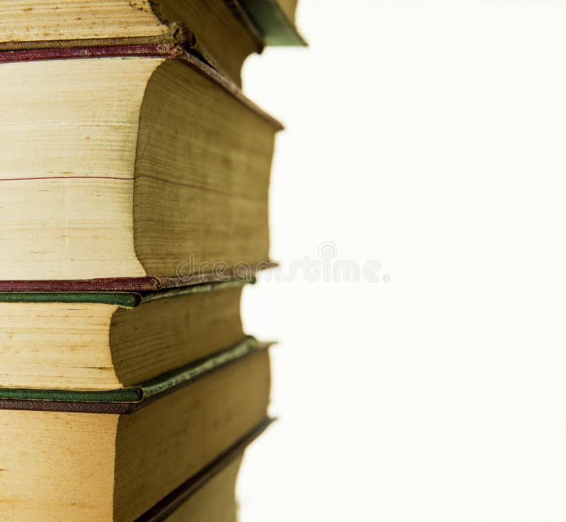 Old Books stacked up stock photo. Image of white, covers - 46129094