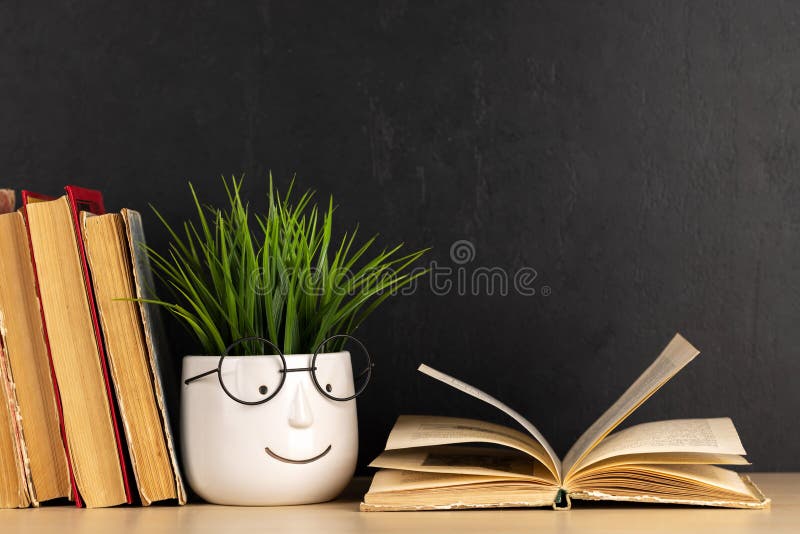 Old Books on a Table, with One Book Open Stock Photo - Image of books ...