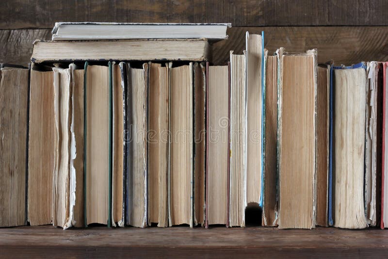 Old books on the table. stock photo. Image of information - 97833840