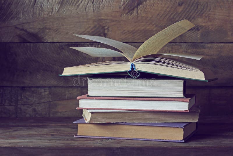 Old books on the table. stock image. Image of knowledge - 97833857