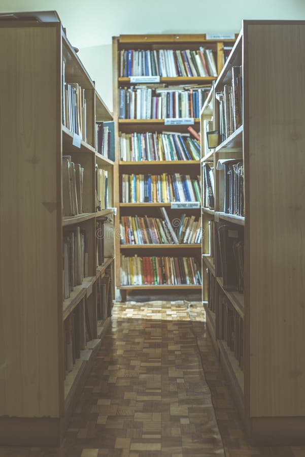 Old Books in a Vintage Library Stock Photo - Image of literature ...