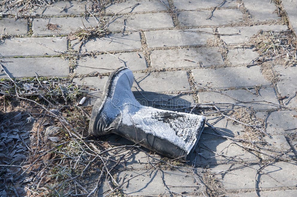 Old boot stock photo. Image of snow, boot, trash, junk - 38224828