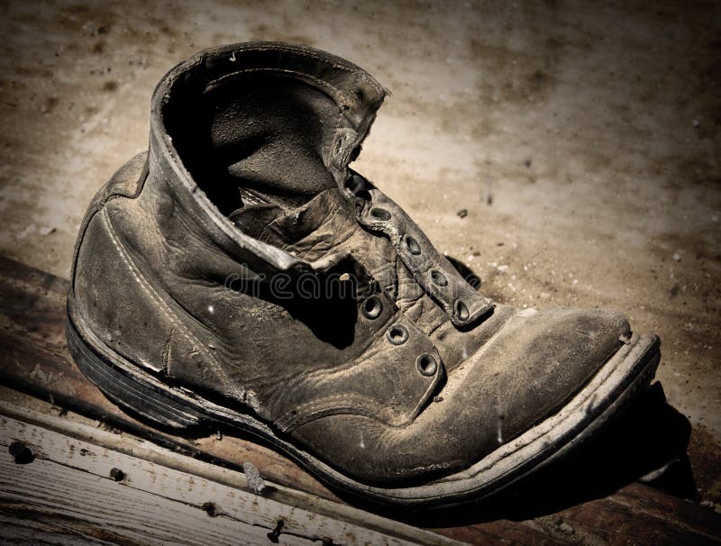 Old Boot stock image. Image of boot, leather, white, split - 3287837