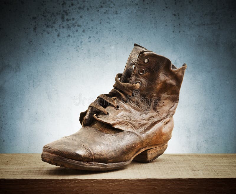Old boot stock image. Image of grunge, shelf, distressed - 40546179