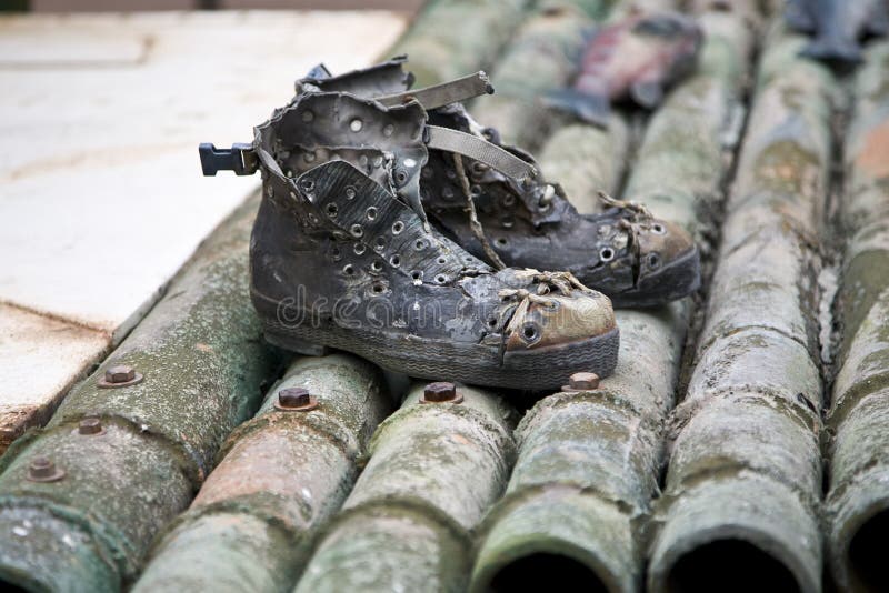 Old boots stock image. Image of bamboo, shoes, worn, boots - 13555325