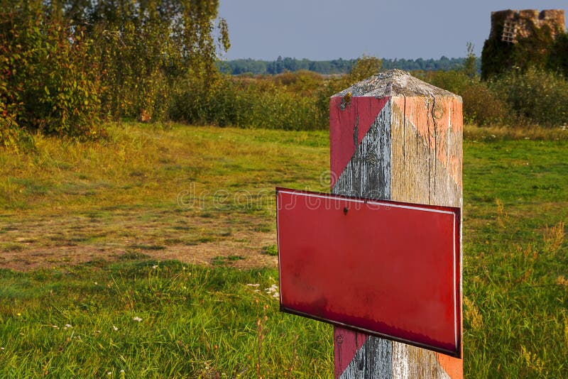 Old border post stock photo. Image of landscape, fence - 182621450