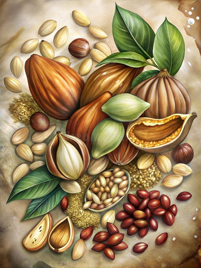 Old Botanical Hyper-detailed Illustration, Pattern Design, AI Generated ...