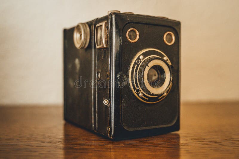 An Old Box Camera from the Late 40s Stock Photo - Image of concept ...