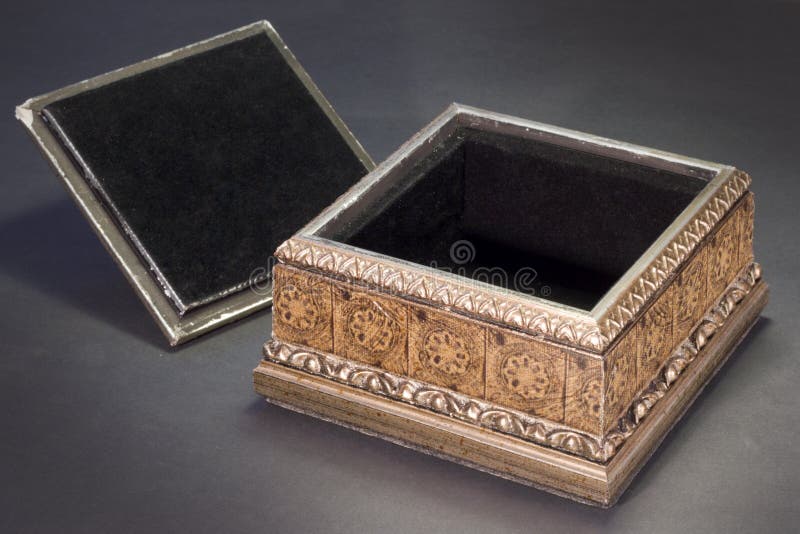 Old box closed stock image. Image of chest, metal, hide - 8051007