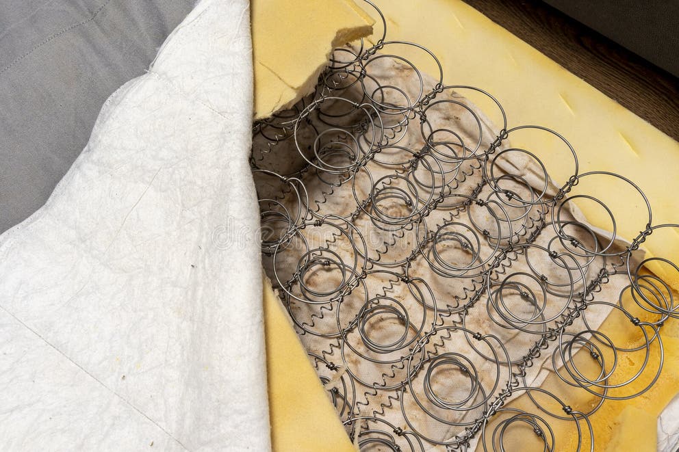 The Internal Structure of the Spring Mattress. Old Box-spring Mattress ...