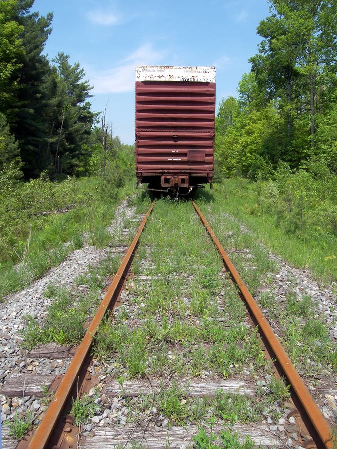 Old Boxcar on Tracks stock image. Image of train, weeds - 1103455