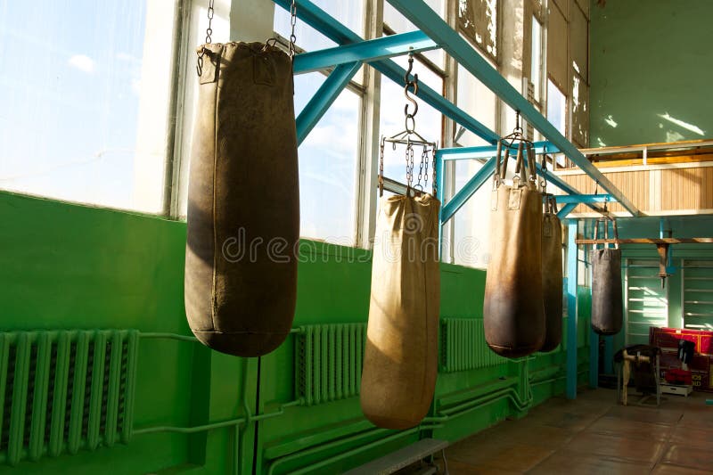 Old Boxing Gym stock image. Image of violence, strength - 18176215