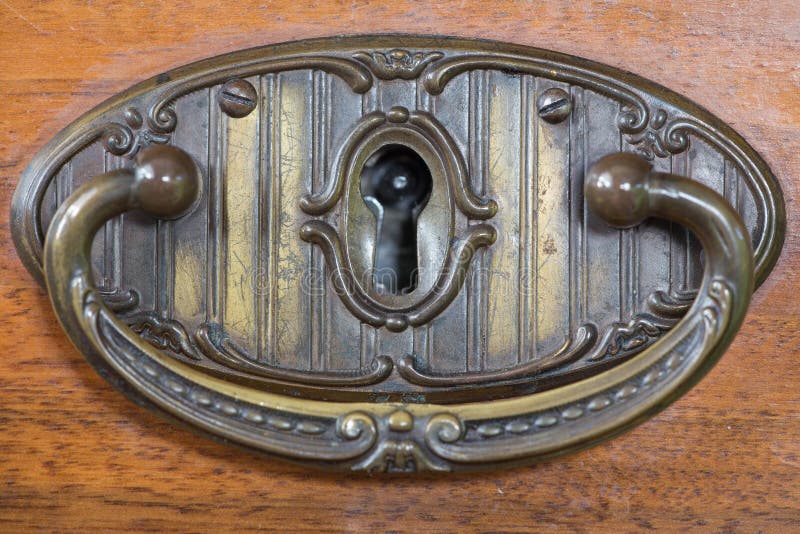 Old brass handle drawer stock image. Image of vintage - 85788875