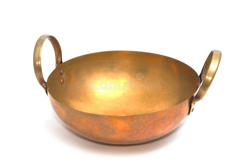 Old brass pan for baking stock image. Image of cooking - 40733725