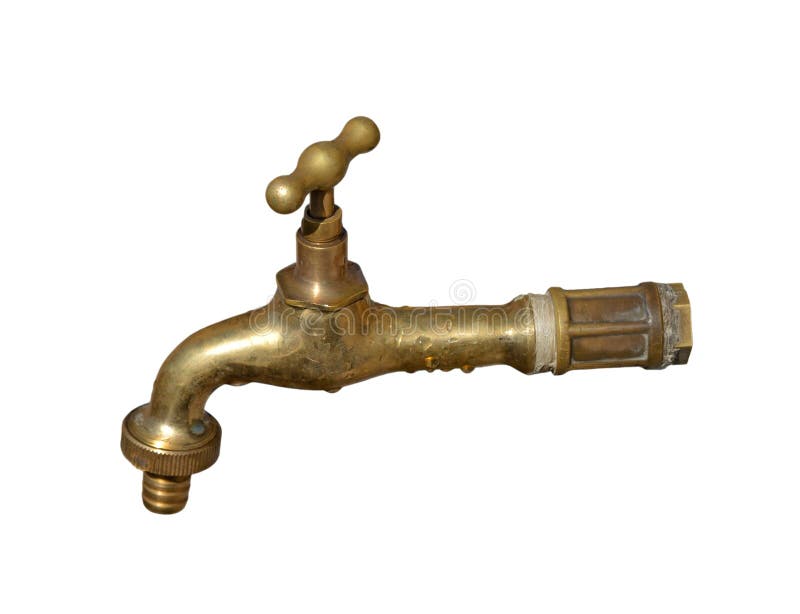 The old brass tap. stock photo. Image of equipment, metal - 116883350