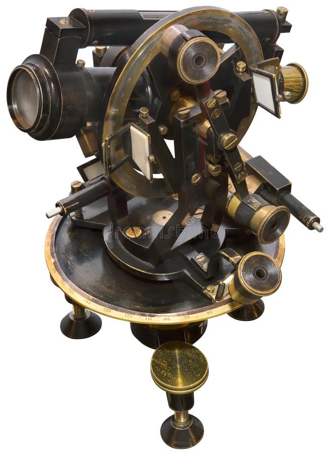 Old Brass Theodolite stock image. Image of path, elevation - 56791469