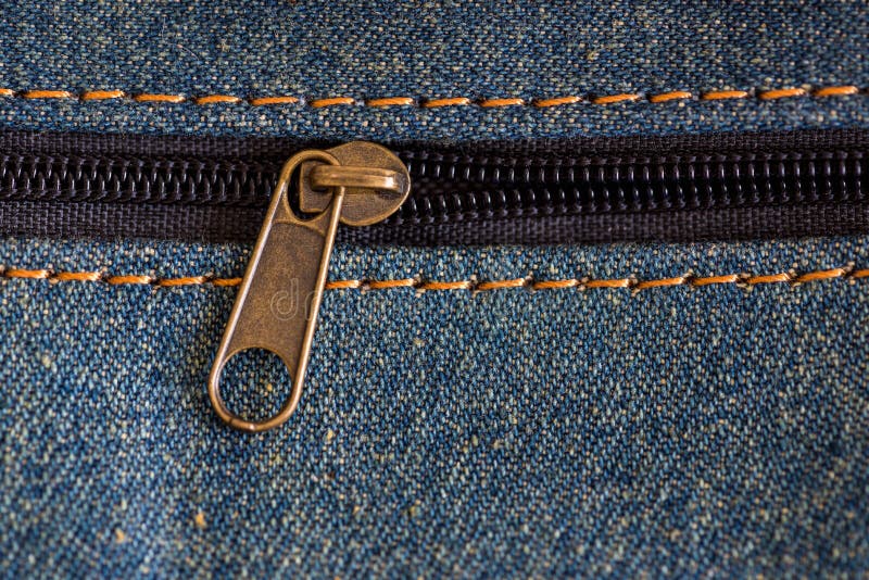 Old brass zip stock photo. Image of garment, macro, decor - 77667884