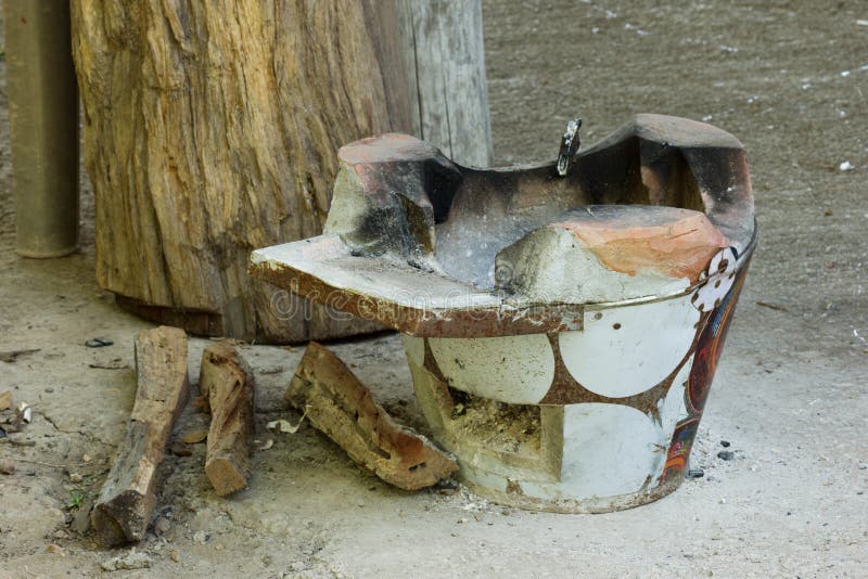 An Old Brazier, Traditional Stove in Thailand. Stock Photo - Image of ...