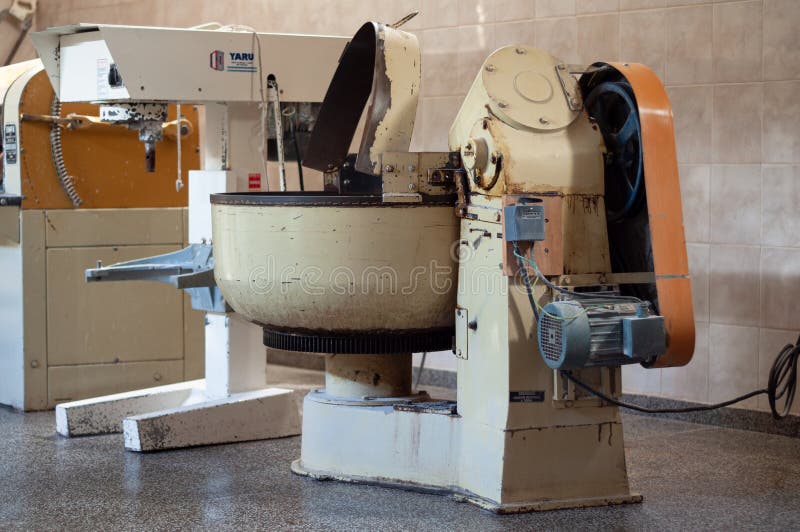 Old Bread Mixer in a Bakery. Stock Image - Image of bread, industrial ...