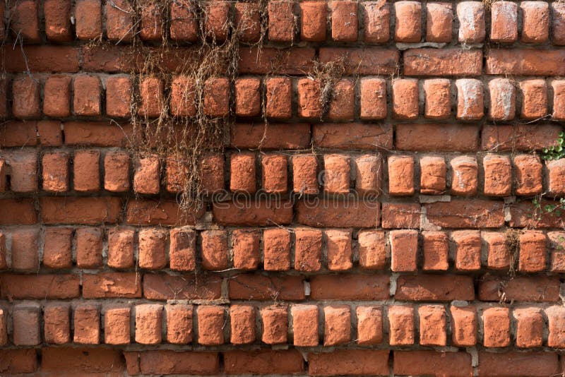 Old Brick Background, Texture and Pattern. Big Red Brick Wall Stock ...