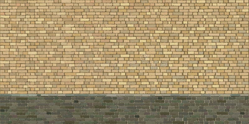Old Brick Block Wall Rough Texture Two Tone Graphic Illustration. Stock ...