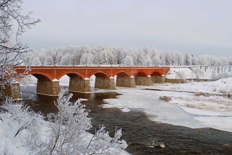 Old brick bridge stock image. Image of watter, season - 13582499