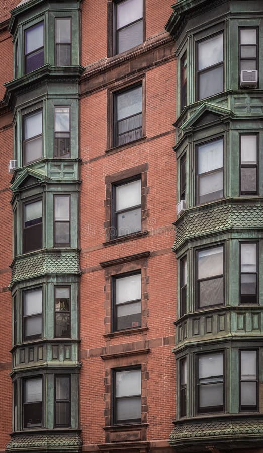 Old Brick Building in Back Bay Boston Stock Photo - Image of window ...