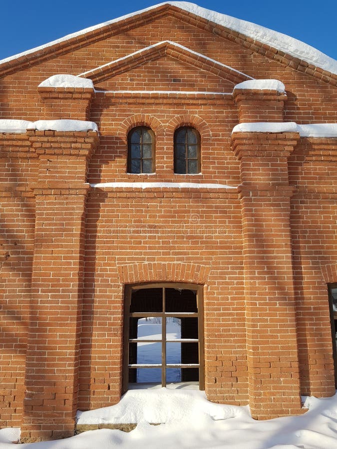Old Brick Building with Shattered Windows Stock Photo - Image of ...