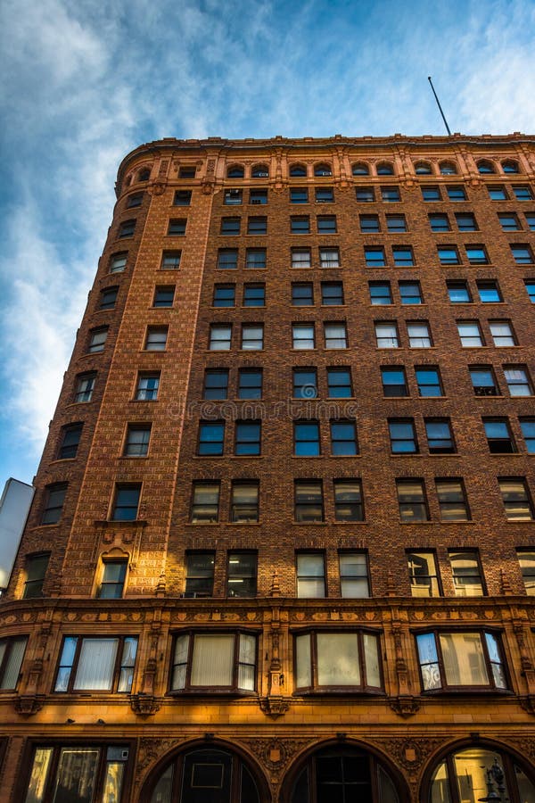 Old Brick Building in Downtown Los Angeles, California. Stock Image ...