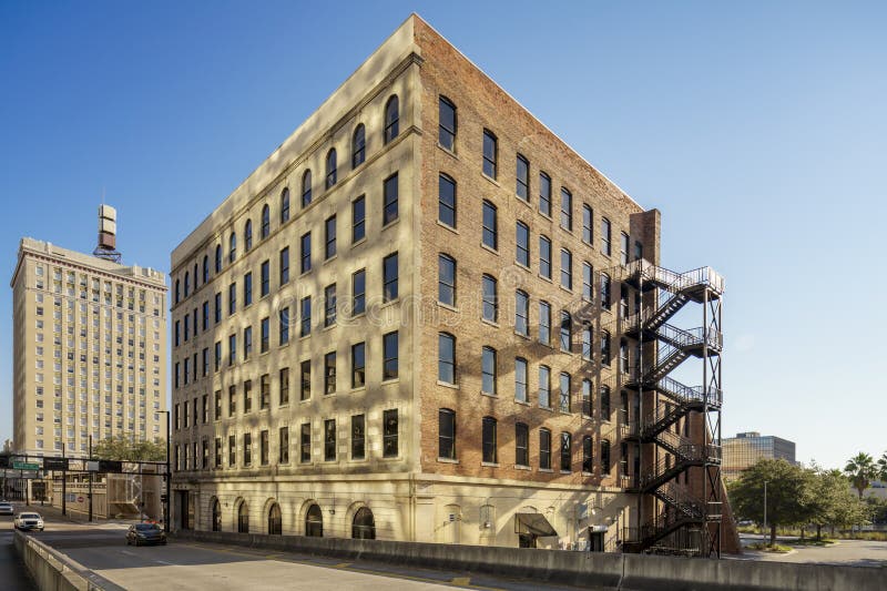 Old Brick Building with Emergency Fire Escape Ladder Stock Photo ...