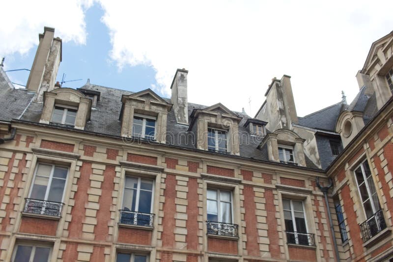Old Brick Building in Paris Stock Photo - Image of europe, houses ...