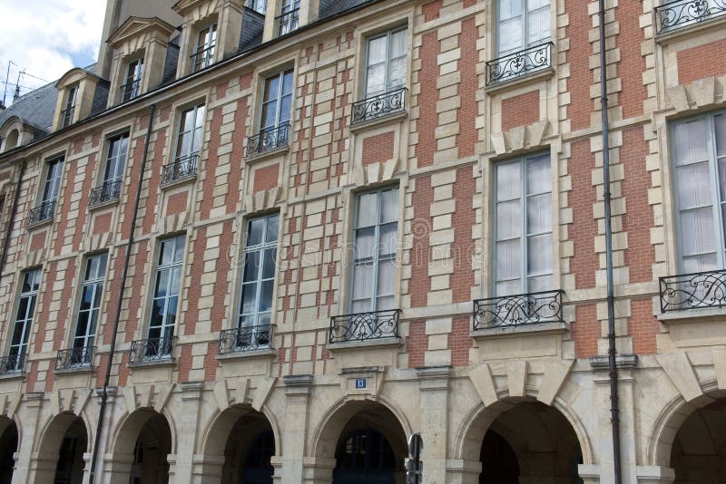 Old Brick Building in Paris Stock Photo - Image of apartment ...