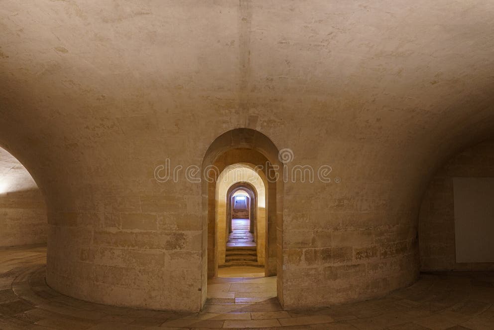 An Old Brick Building with Semi-circular Vaults Stock Image - Image of ...