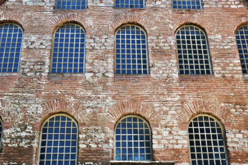Old Brick Building with Windows. a Building with Loose Plaster Stock ...