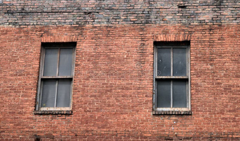 Old Brick Building with Windows Stock Image - Image of brick, daylight ...