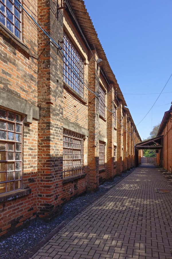 Old Brick Buildings in Perspective Stock Image - Image of outdoor ...