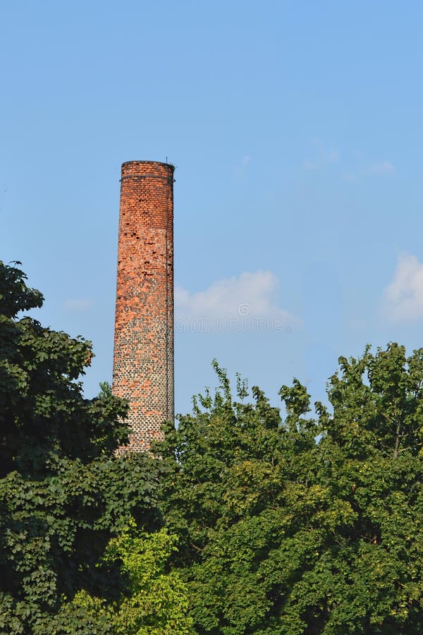 Old brick chimney stock image. Image of blue, chimney - 58175343